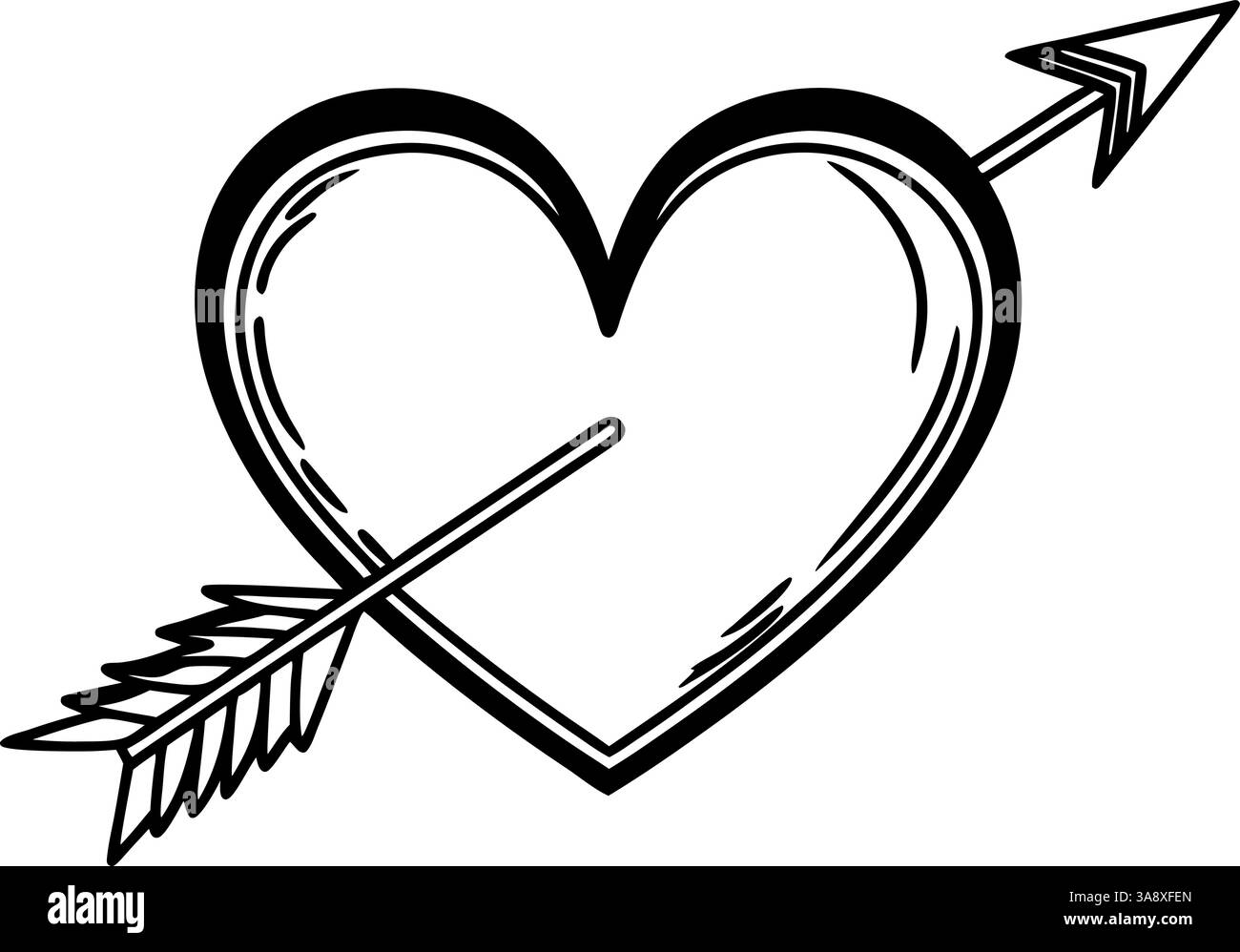 Black arrow drawn in hi-res stock photography and images - Alamy