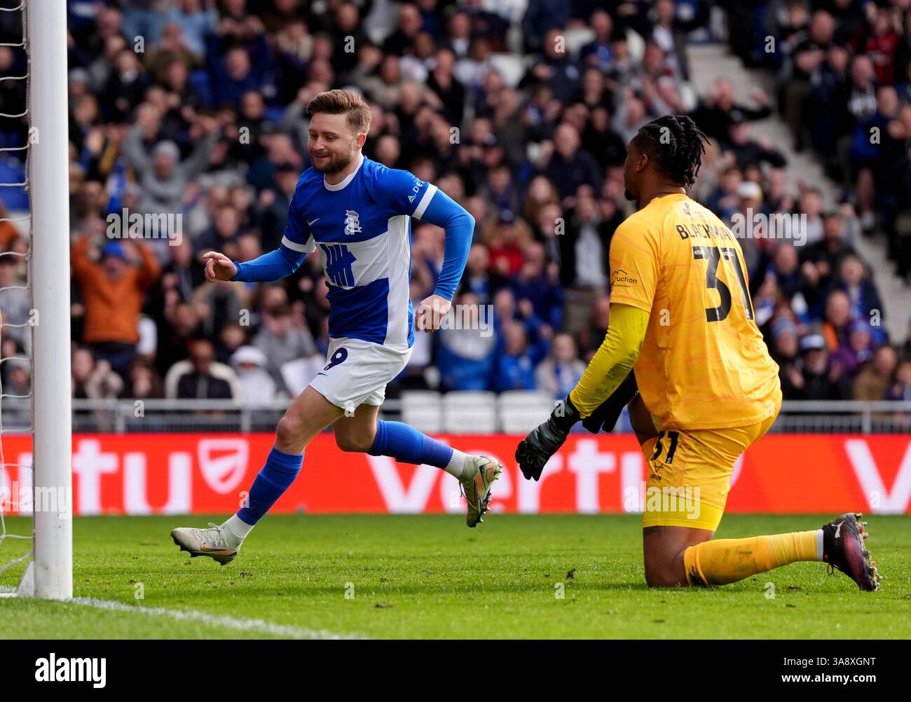 Birmingham City's Alfie May celebrates after scoring his sides third ...