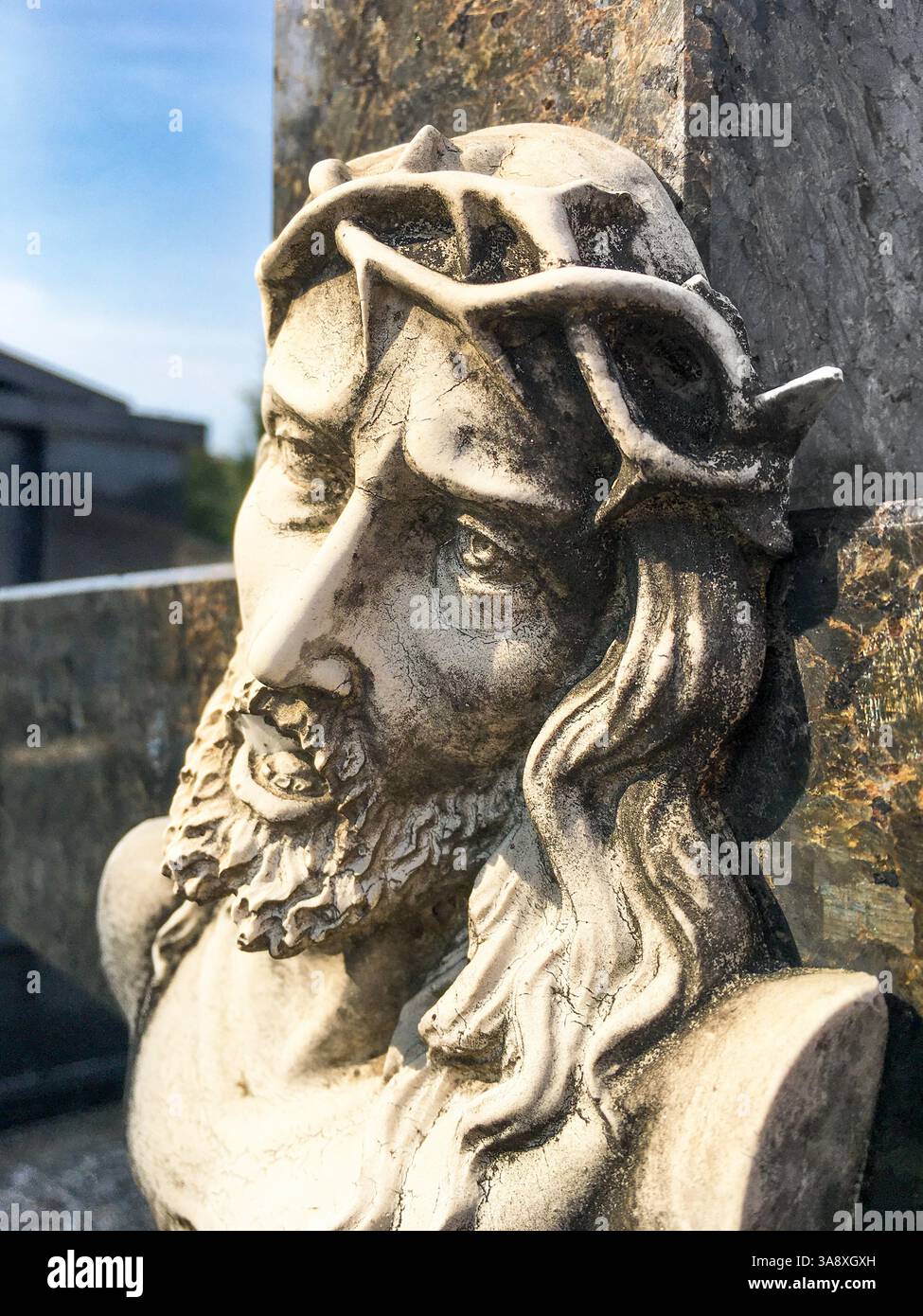 Jesus stone statue. Death of Jesus. Resurrection. Easter Stock Photo ...