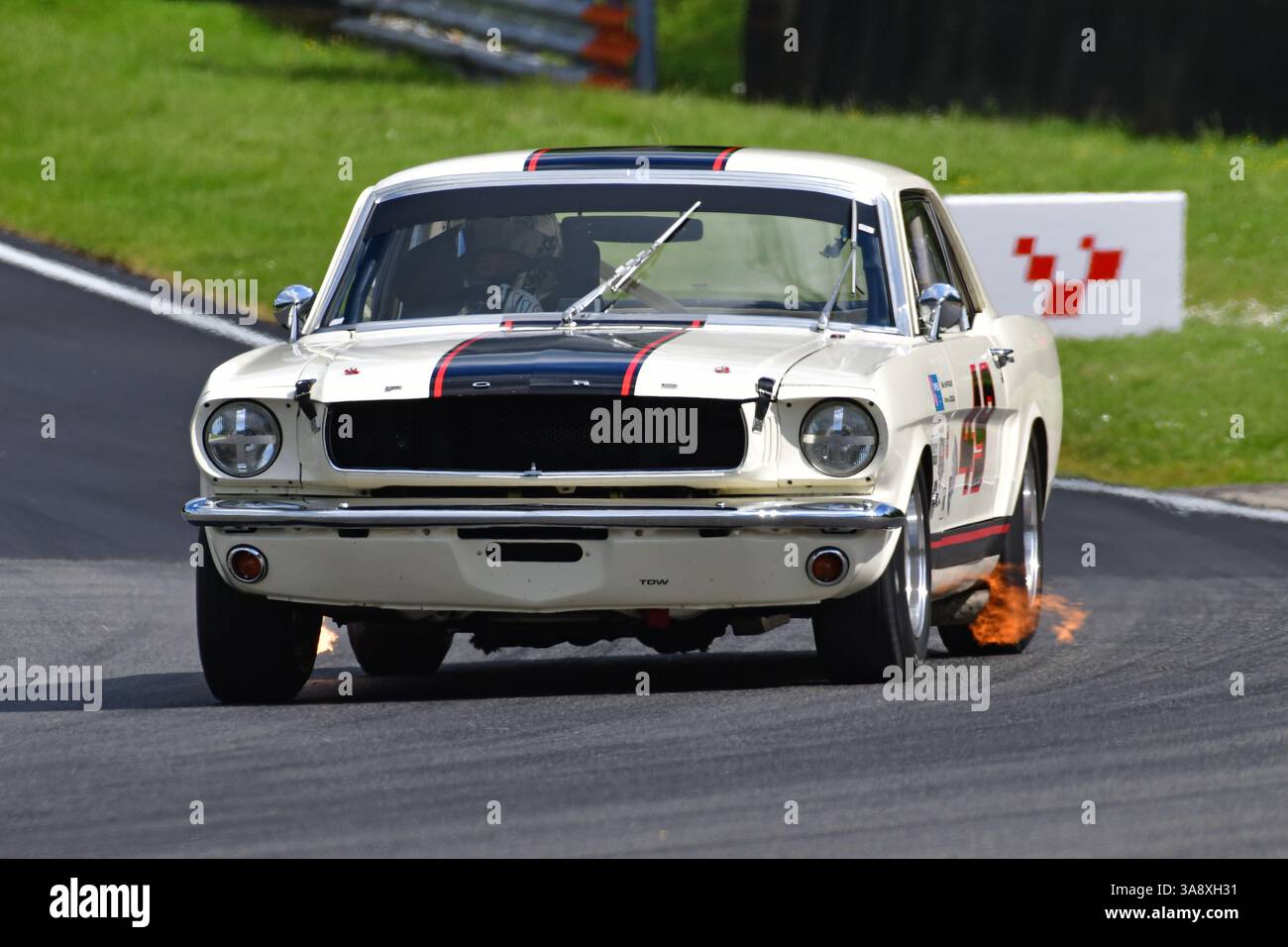 Michael Whitaker Jnr, Ford Mustang, twin exhaust flames, Masters Pre-66 ...