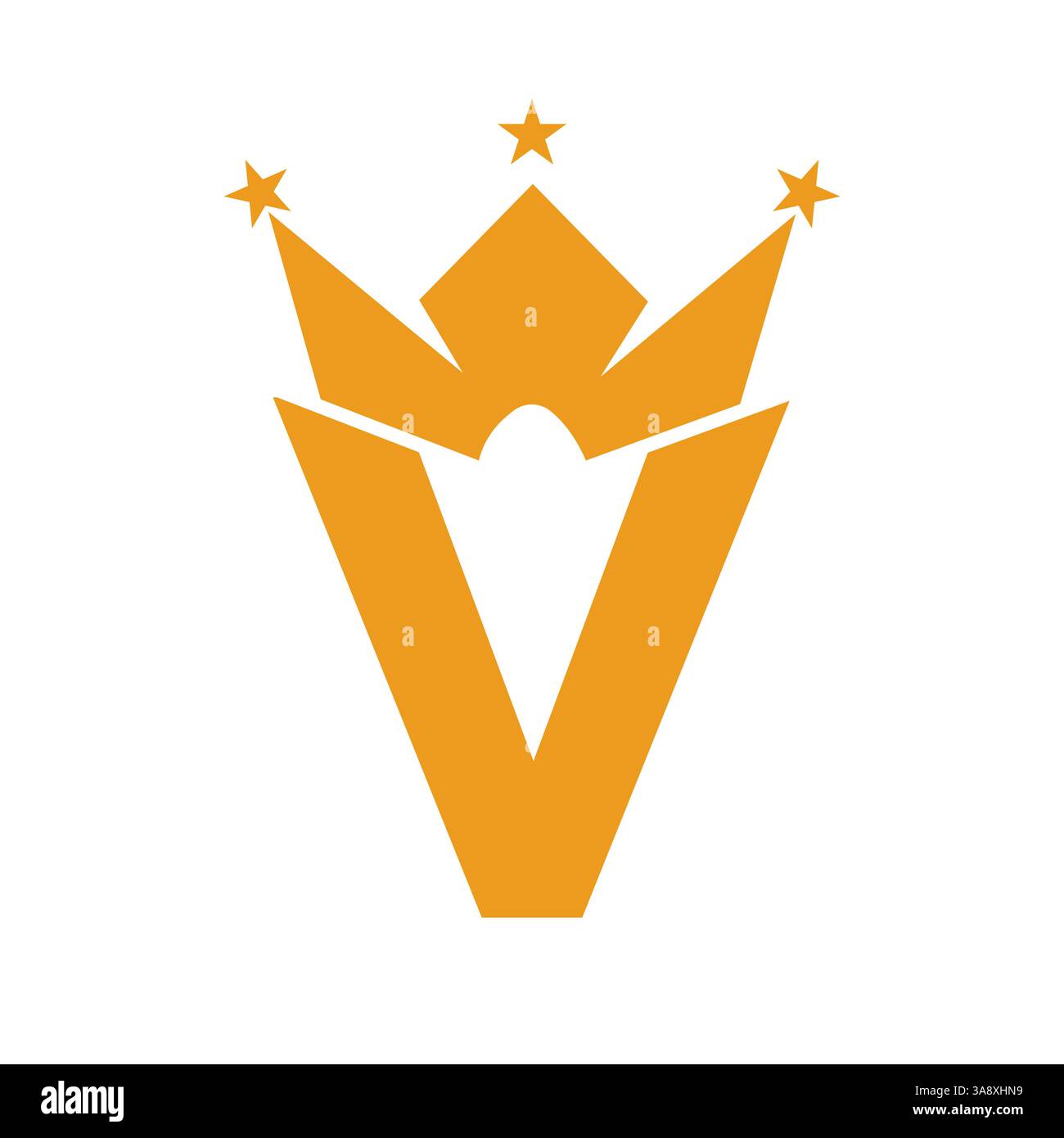 Letter V Crown Logo for Queen Sign, Beauty, Fashion, Elegant, Luxury ...