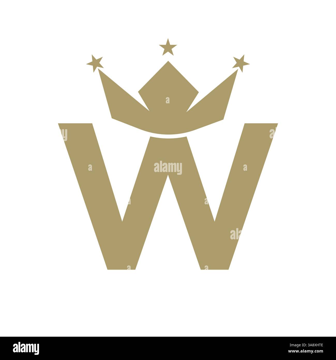 Letter W Crown Logo for Queen Sign, Beauty, Fashion, Elegant, Luxury ...
