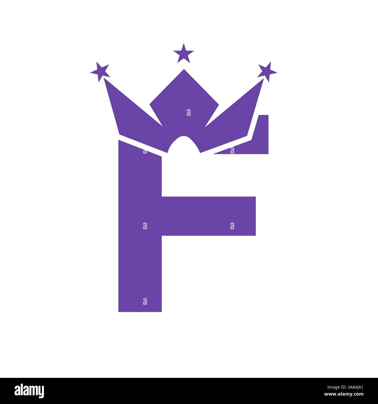 Letter F Crown Logo for Queen Sign, Beauty, Fashion, Elegant, Luxury ...