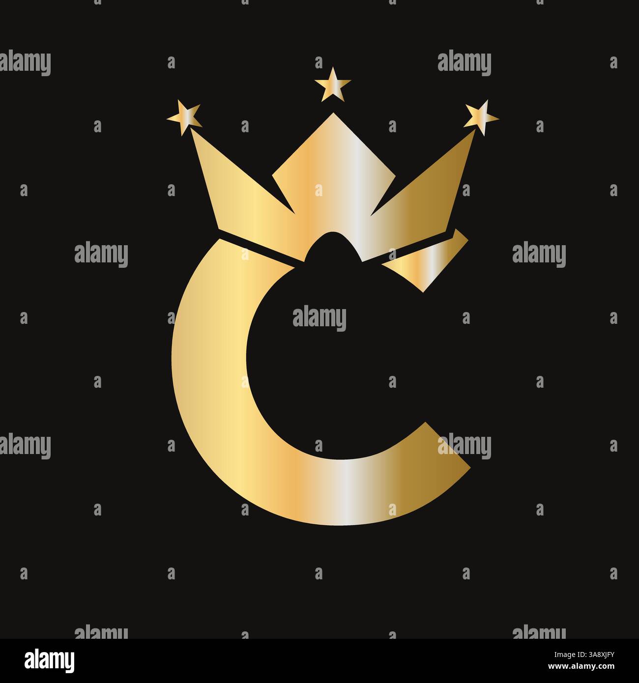 Letter C Crown Logo for Queen Sign, Beauty, Fashion, Elegant, Luxury ...