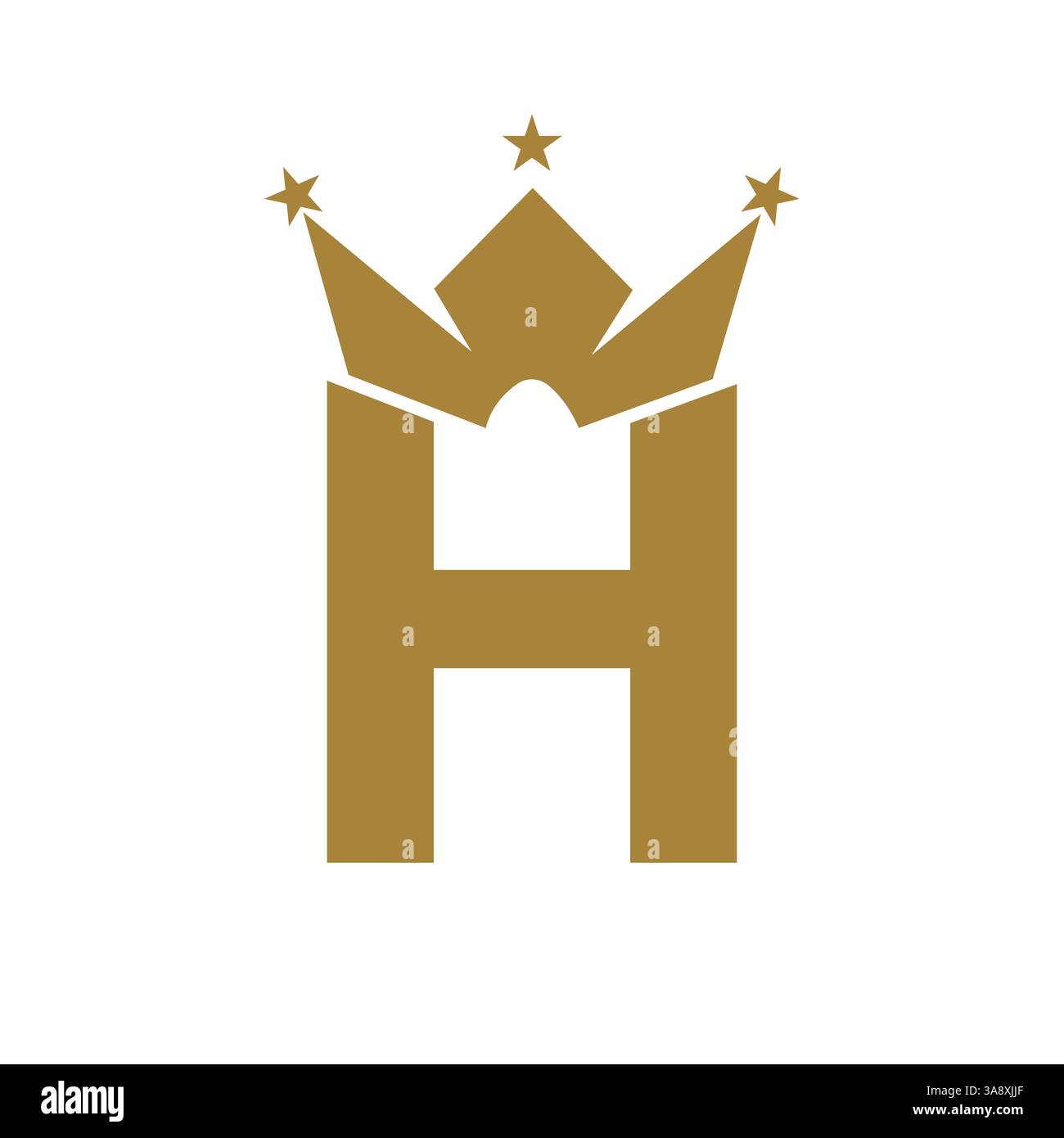 Letter H Crown Logo for Queen Sign, Beauty, Fashion, Elegant, Luxury ...