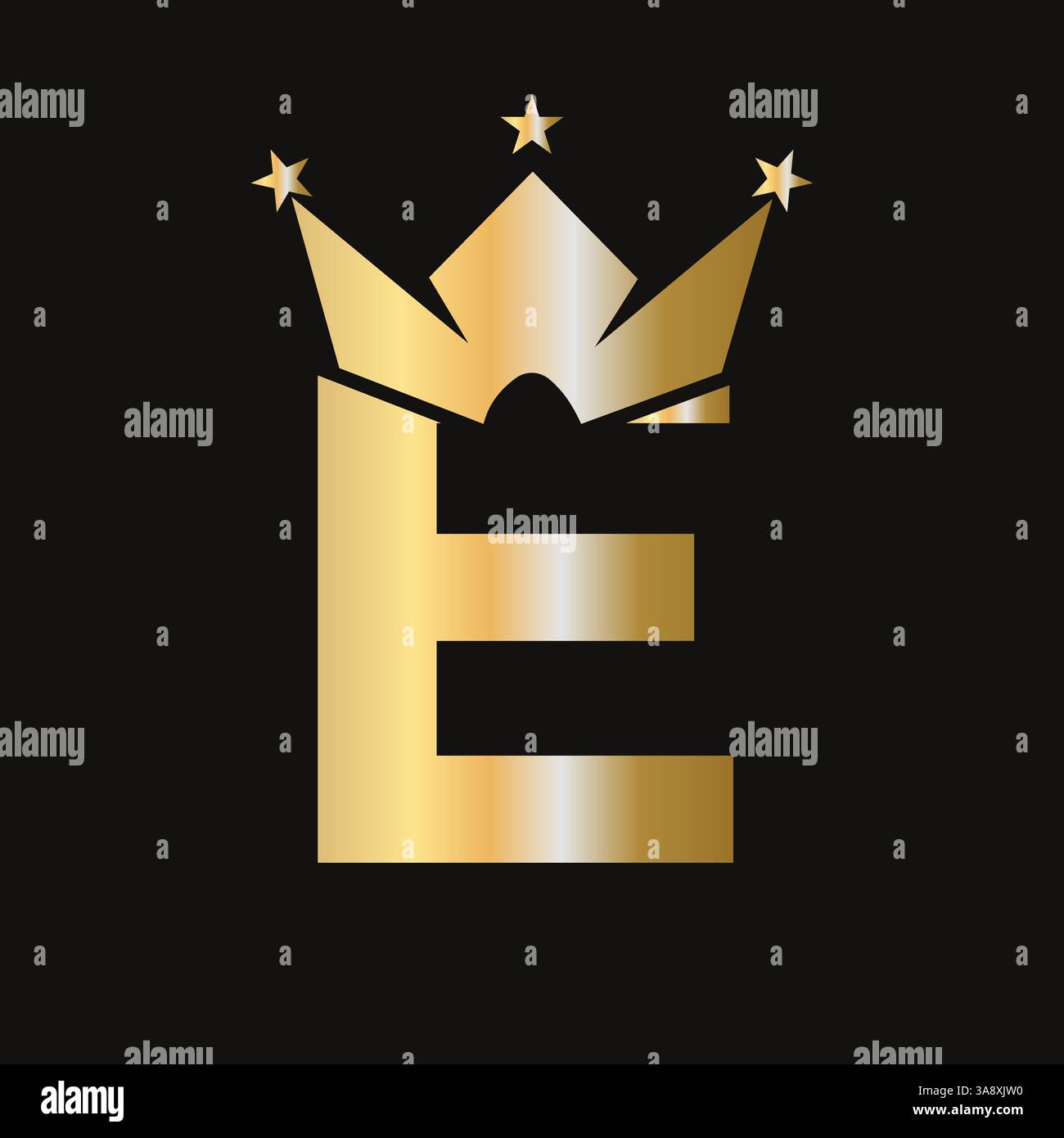 Letter E Crown Logo for Queen Sign, Beauty, Fashion, Elegant, Luxury ...