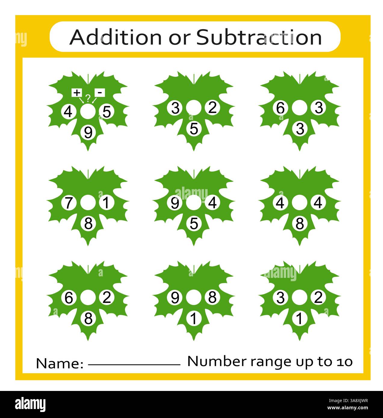 Math activity for kids. Developing numeracy skills. Number range up to ...