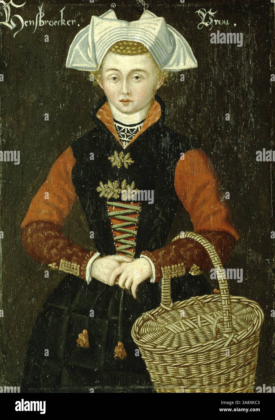 Woman from Hensbroek. A basket around the left arm. Part of a series of ...