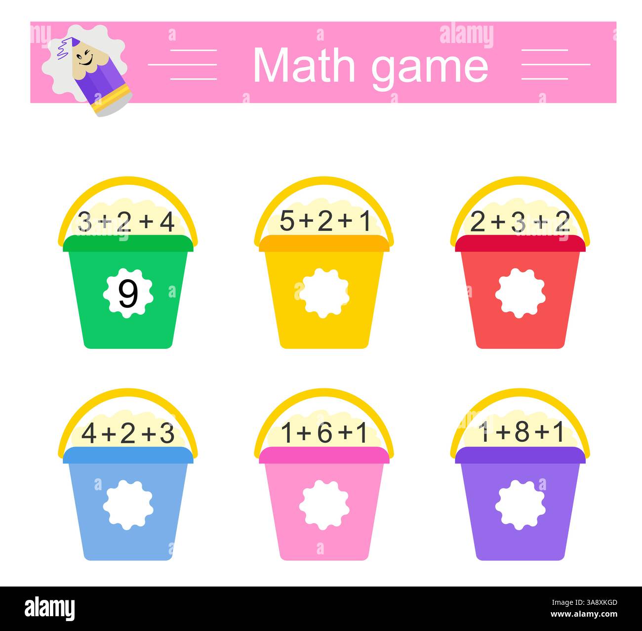 Math activity for children. Developing numeracy skills. Number range up ...