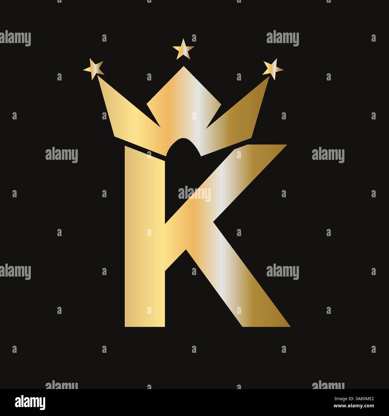 Letter K Crown Logo for Queen Sign, Beauty, Fashion, Elegant, Luxury ...