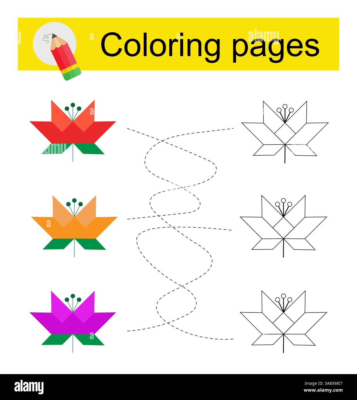 Educational game for kids. Go through the maze and color a cartoon ...