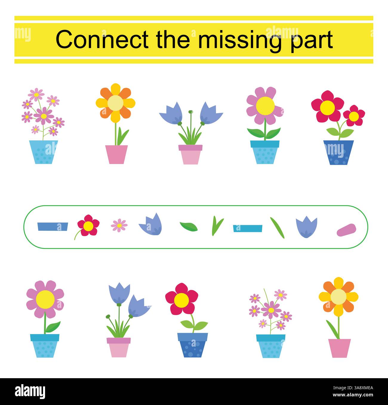 Connect the missing part. Task for the development of attention and ...