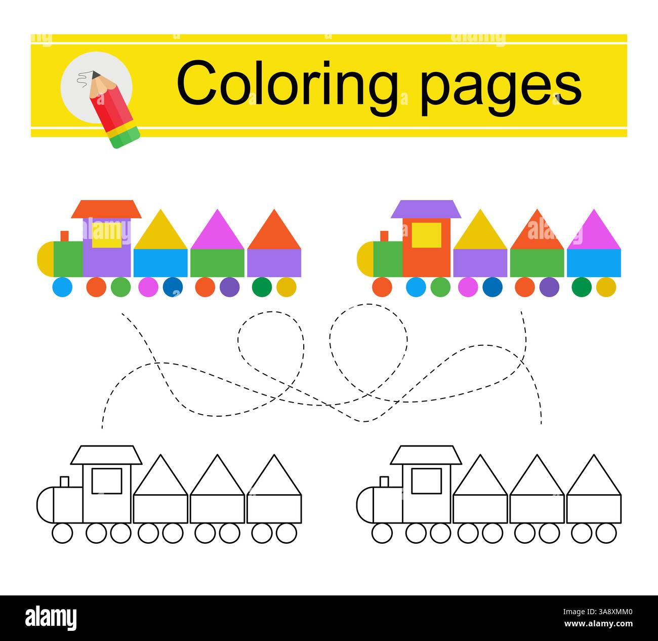 Educational game for kids. Go through the maze and color a cartoon ...