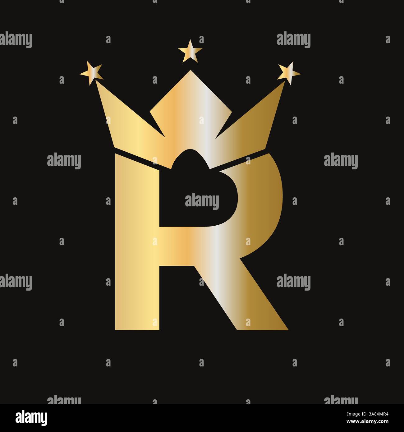 Letter R Crown Logo for Queen Sign, Beauty, Fashion, Elegant, Luxury ...