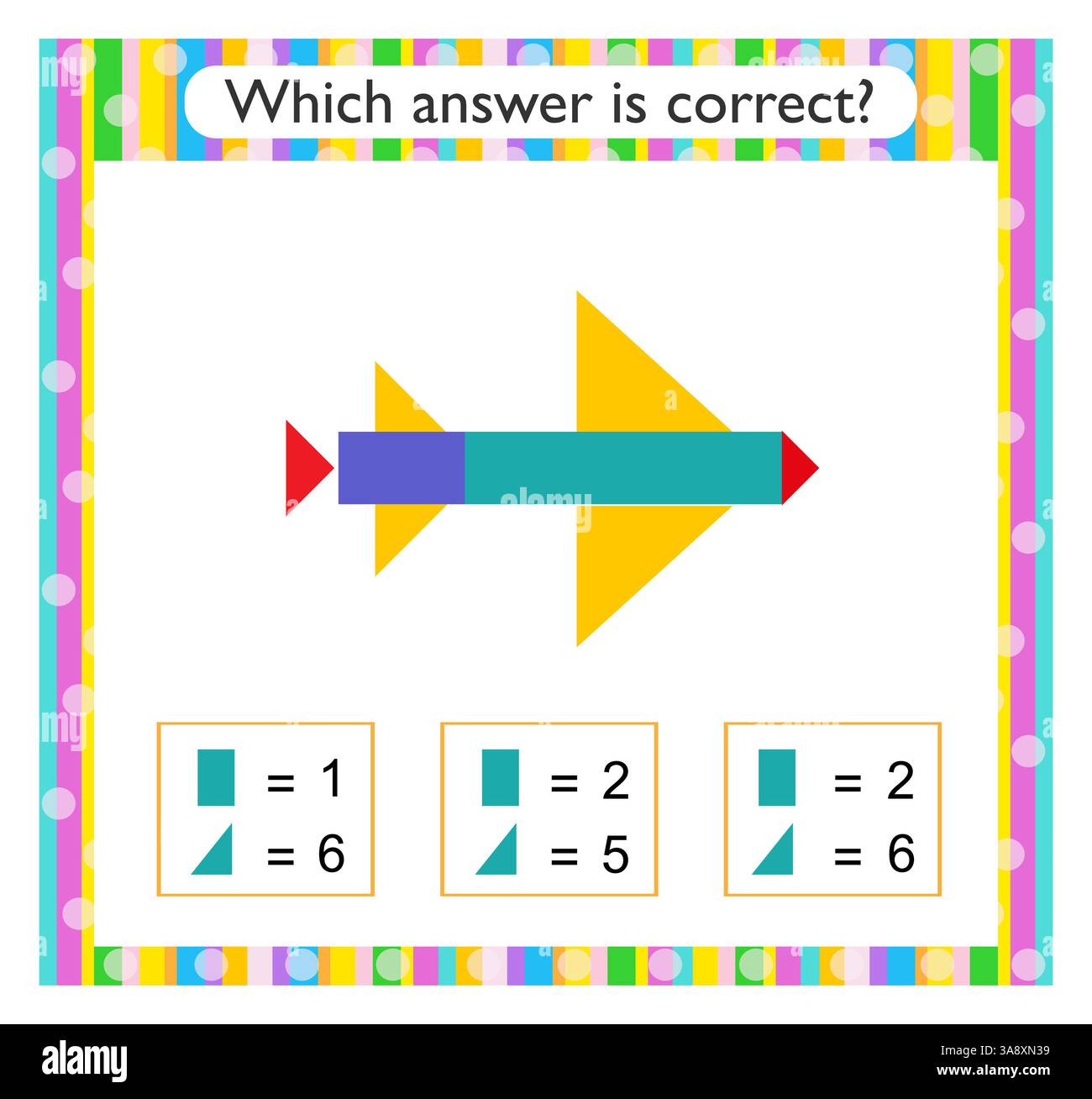 Math activity for kids. Find the correct answer. Cartoon airplane ...
