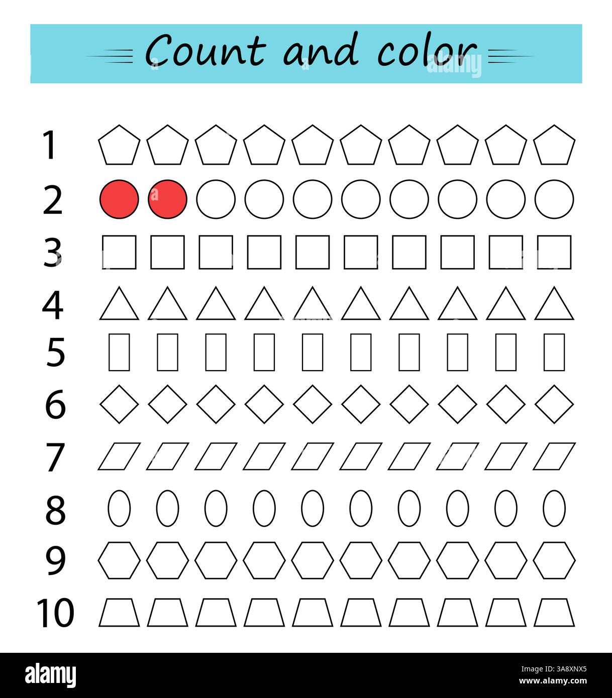 Math activity for kids. Developing numeracy skills. Number range up to ...