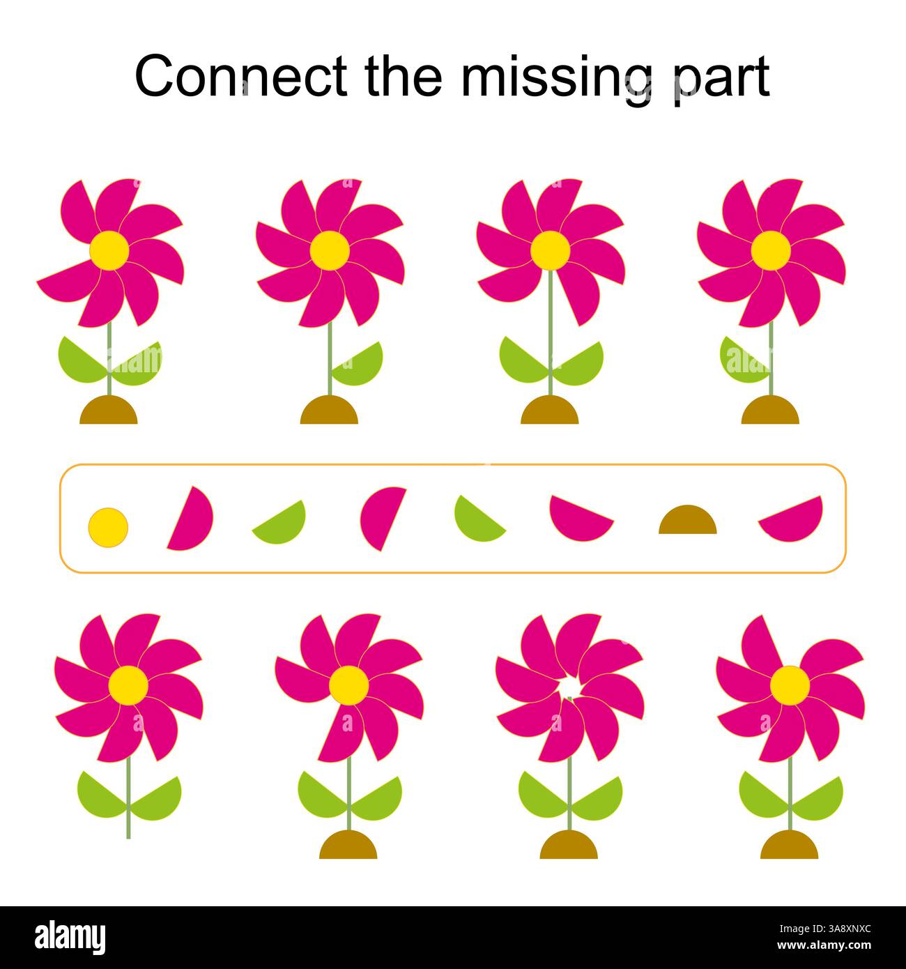 Connect the missing part. Task for the development of attention and ...