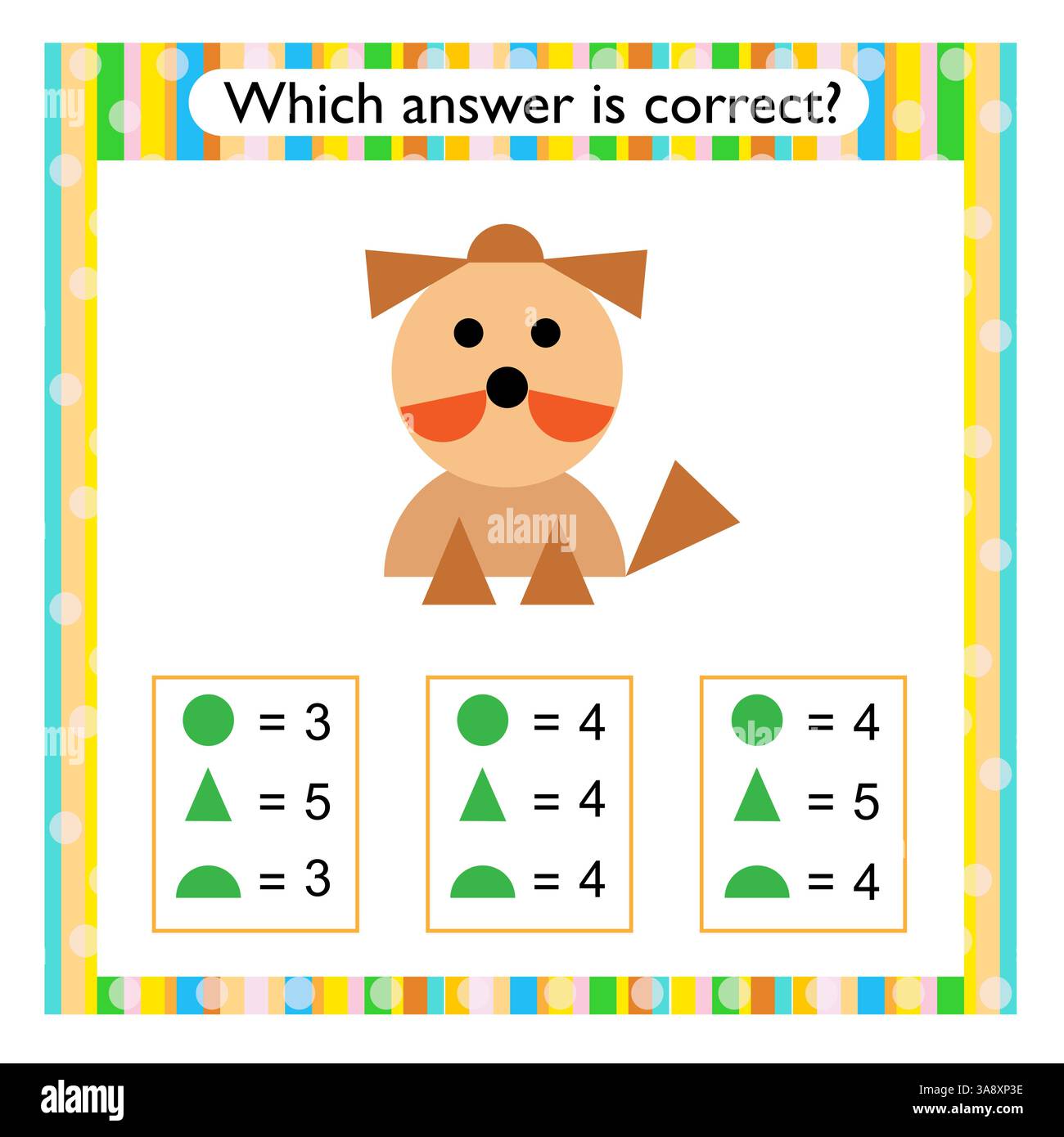 Math activity for kids. Need to find the correct answer. Preschool ...