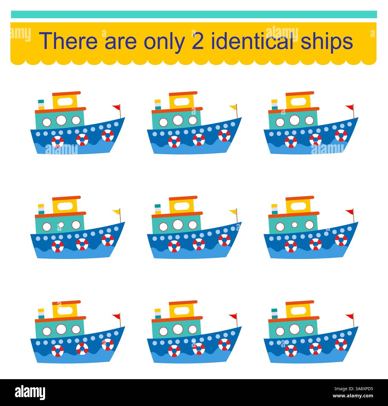 Logical game for children. Find two identical. Visual intelligence Stock Vector Image & Art - Alamy