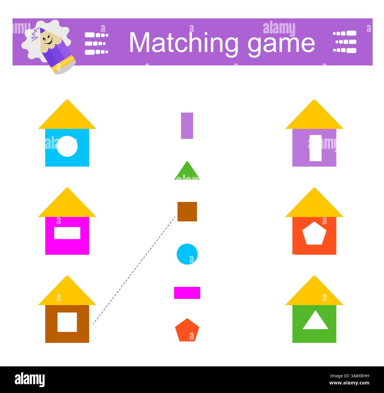 A game for children. Puzzle game. Attention tasks for children. Vector illustration Stock Vector ...