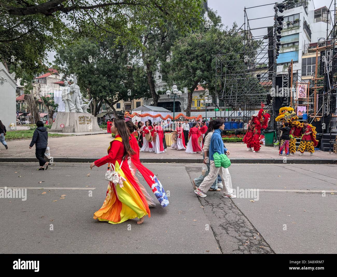 Hanoi, Vietnam. 29th Mar, 2025. Visitors and participants attend the ...