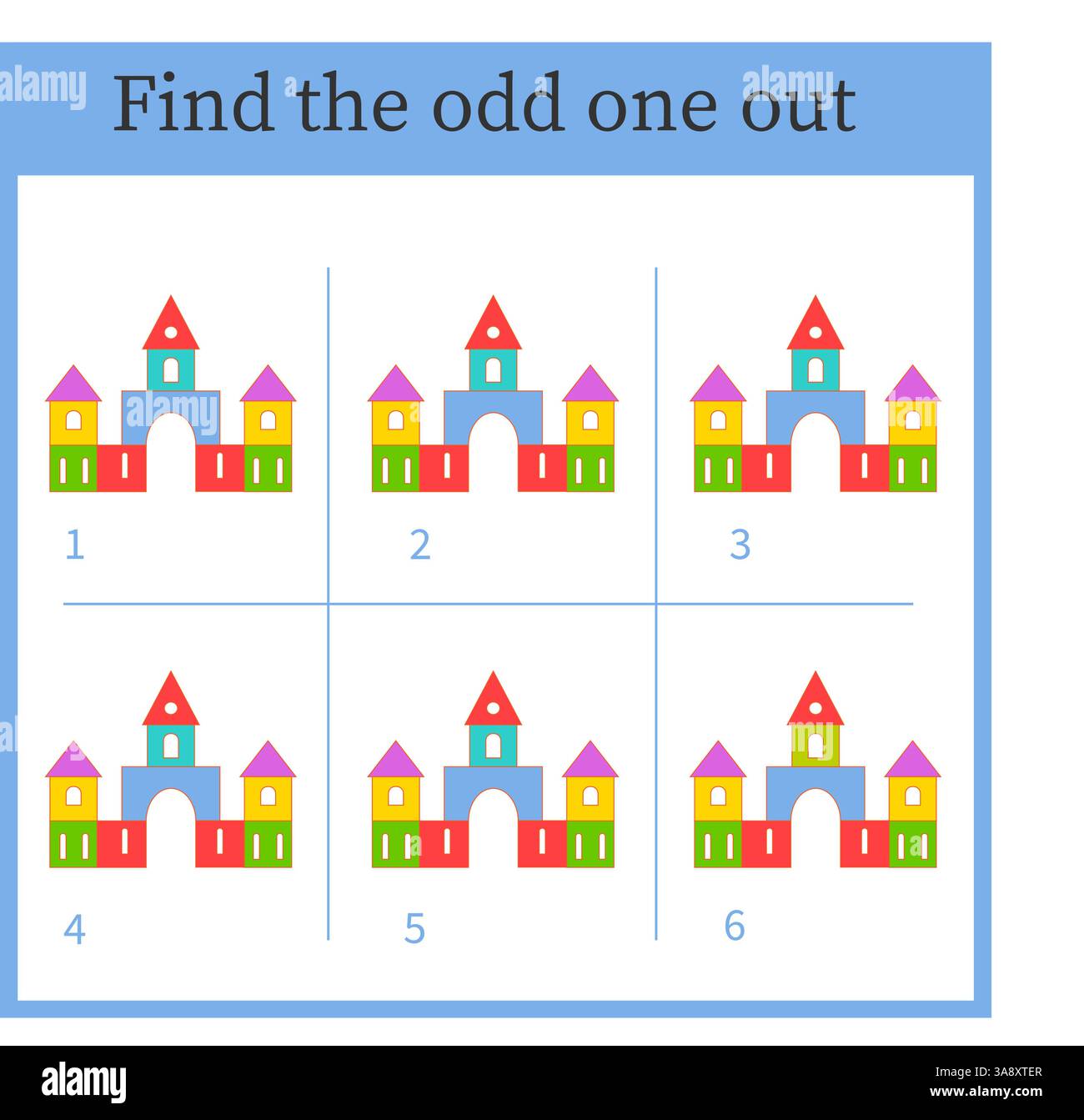 Find the odd one out. Visual logic puzzle for children. Vector ...