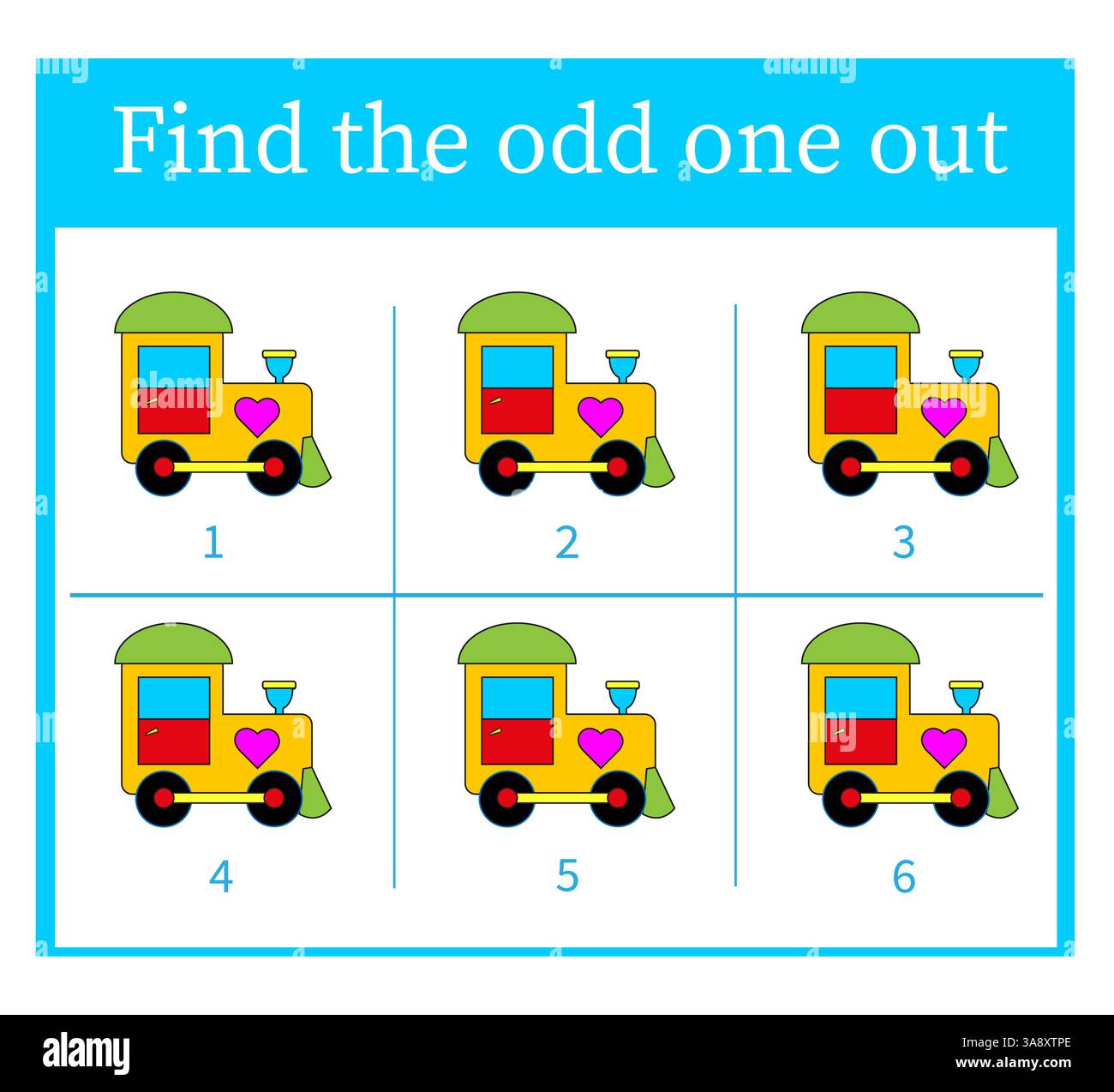 Game for kids. Task for development of attention and logic. Children activity page for book ...