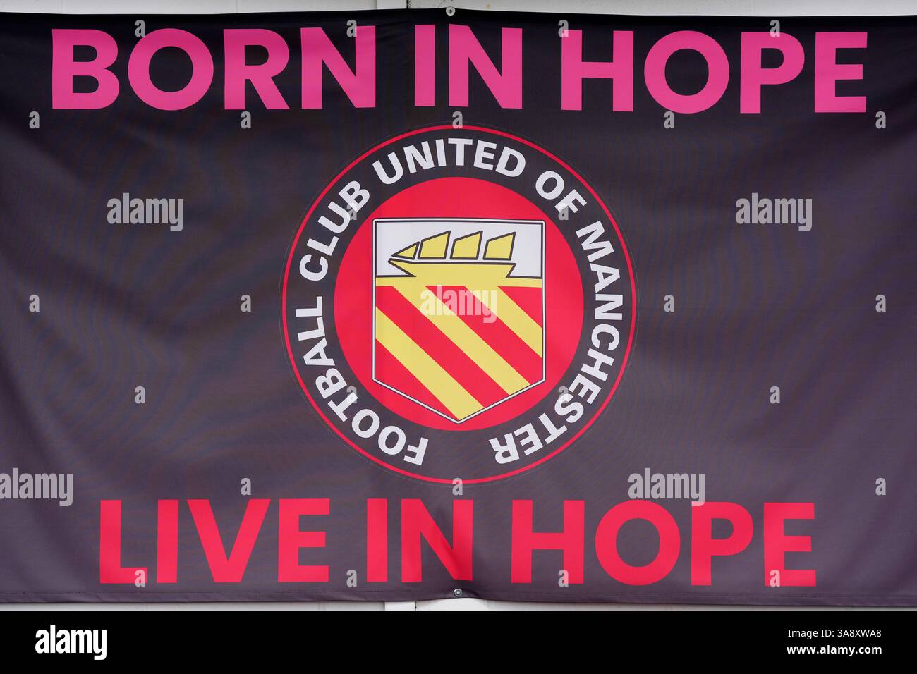 FC United of Manchester flag during the Northern Premier League Premier ...