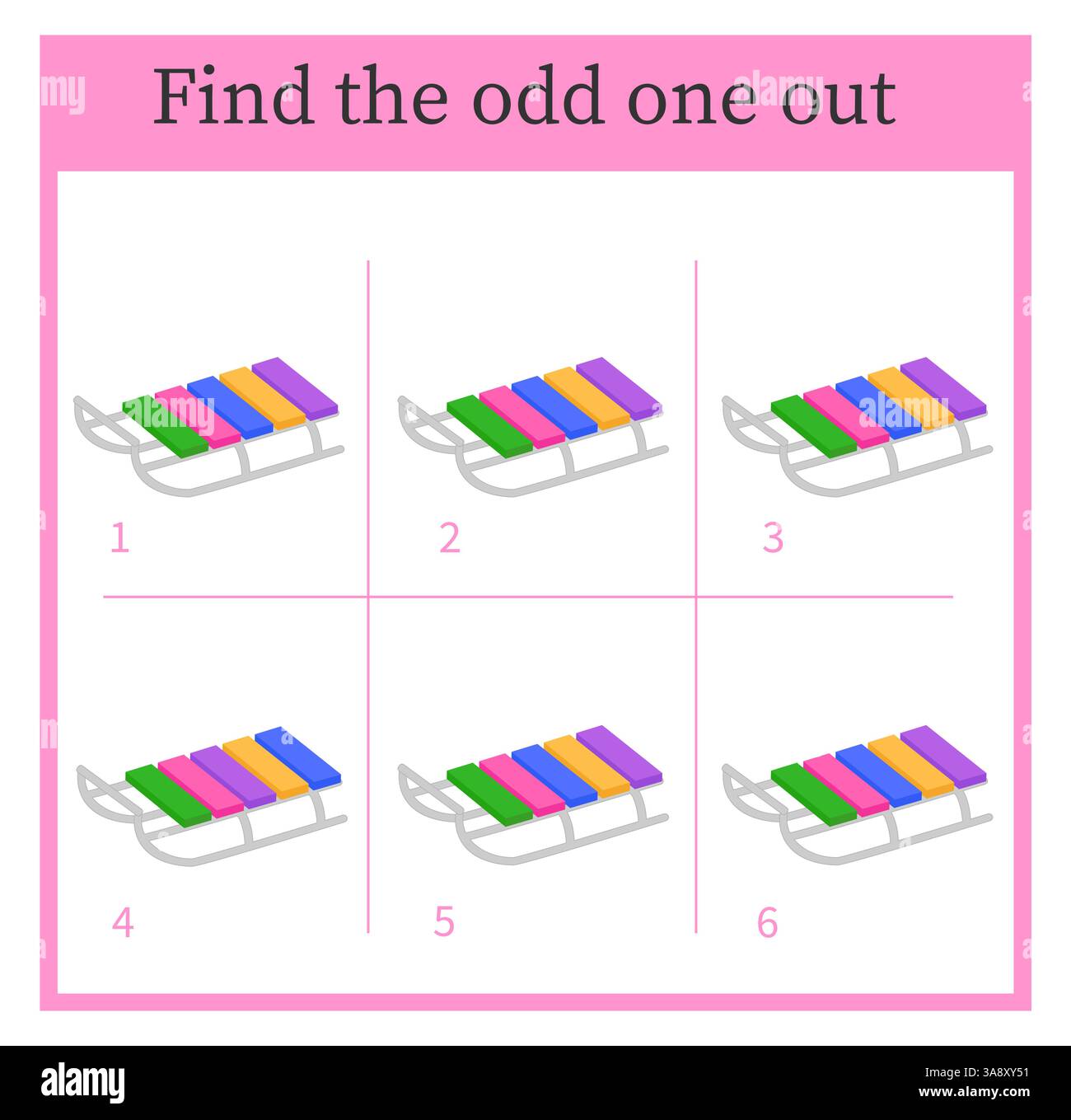 A game for kids. logic puzzle. Attention tasks for children. Printable worksheet. Vector ...