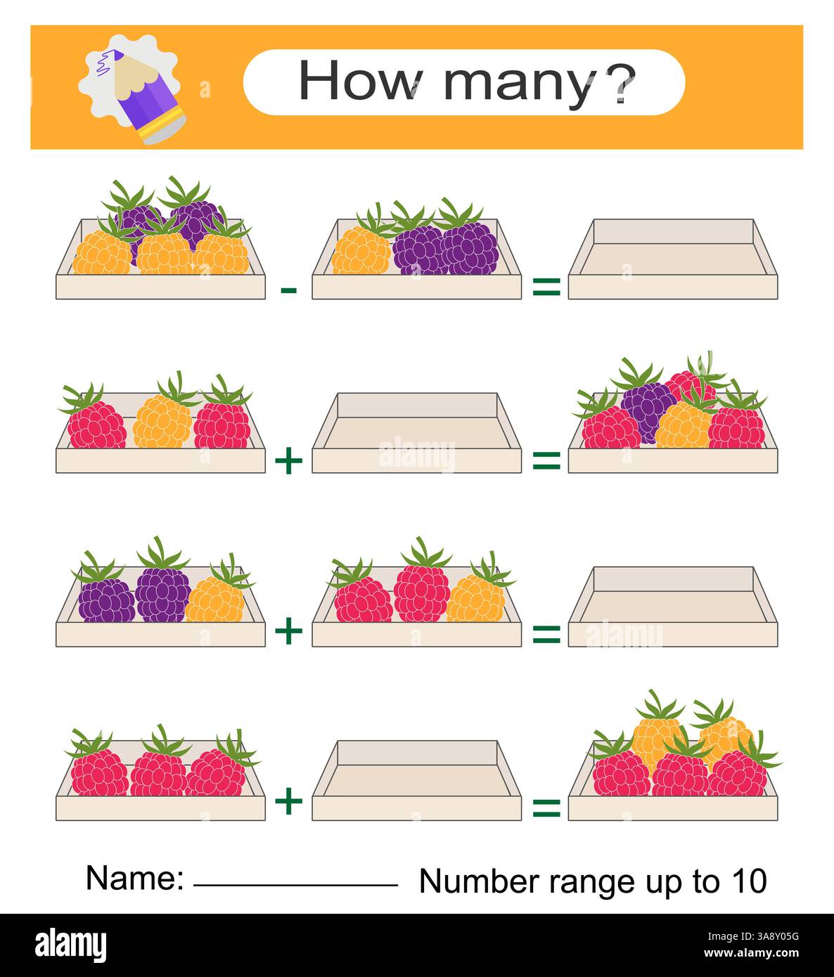 Math game for kids. Preschool worksheet activity. Printable worksheet ...
