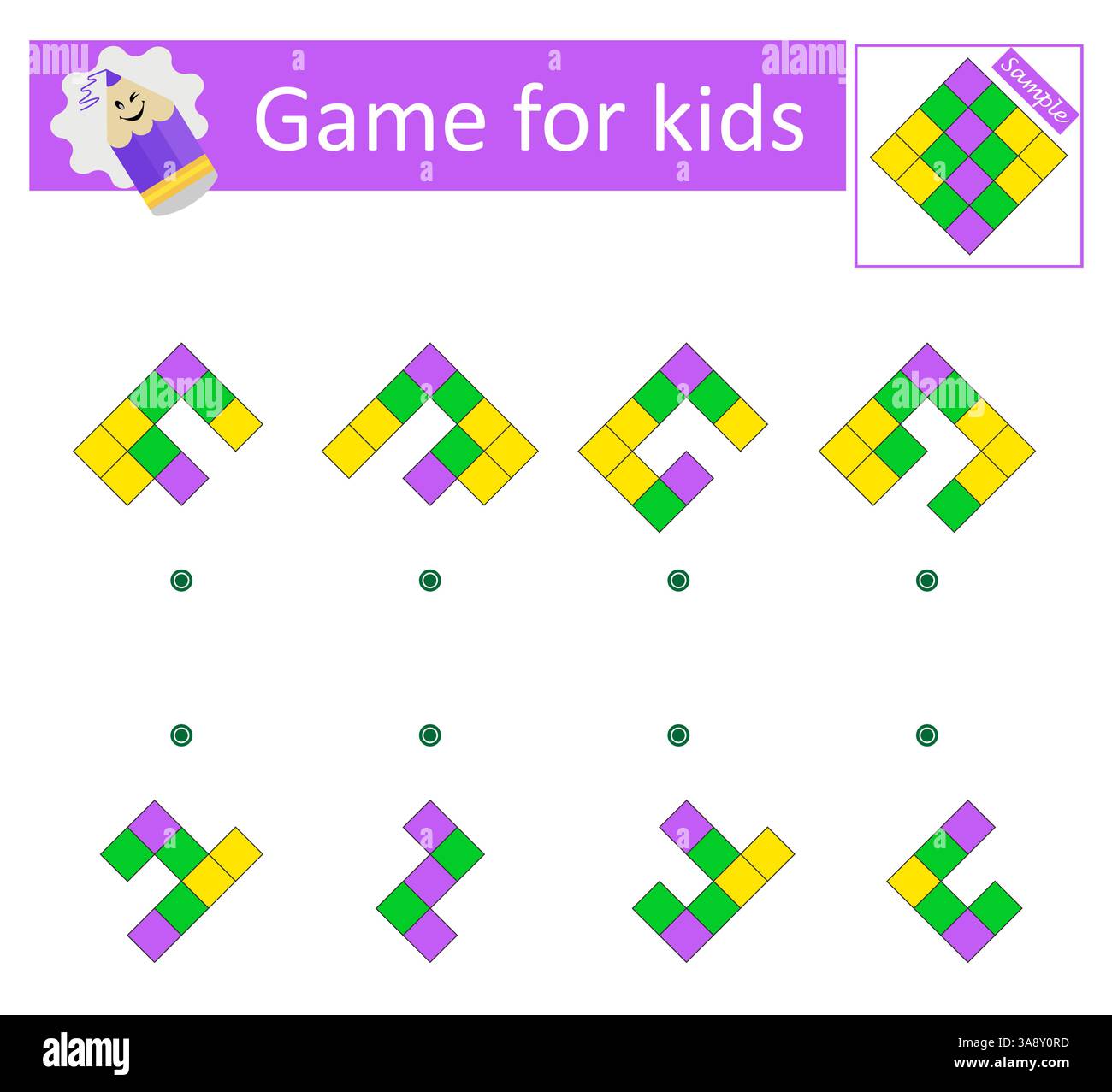 Logic game. Attention tasks for children. IQ training test. Printable ...