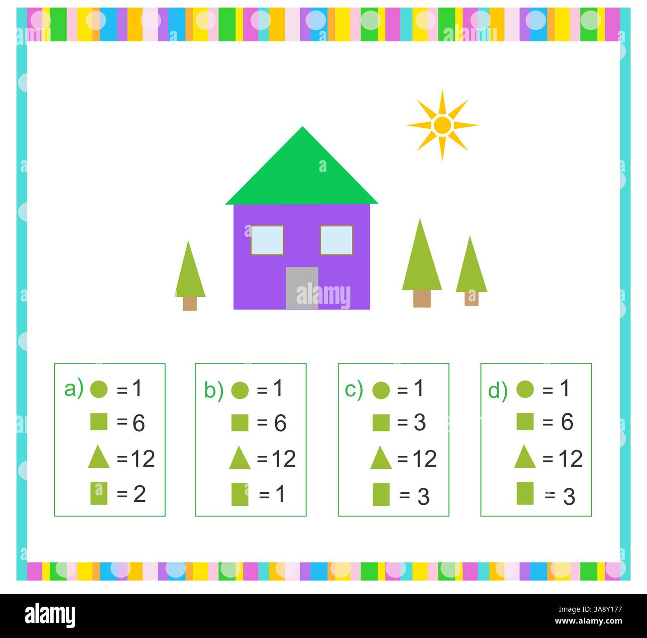 Math game for kids. Need to find the correct answer. Practice worksheet ...