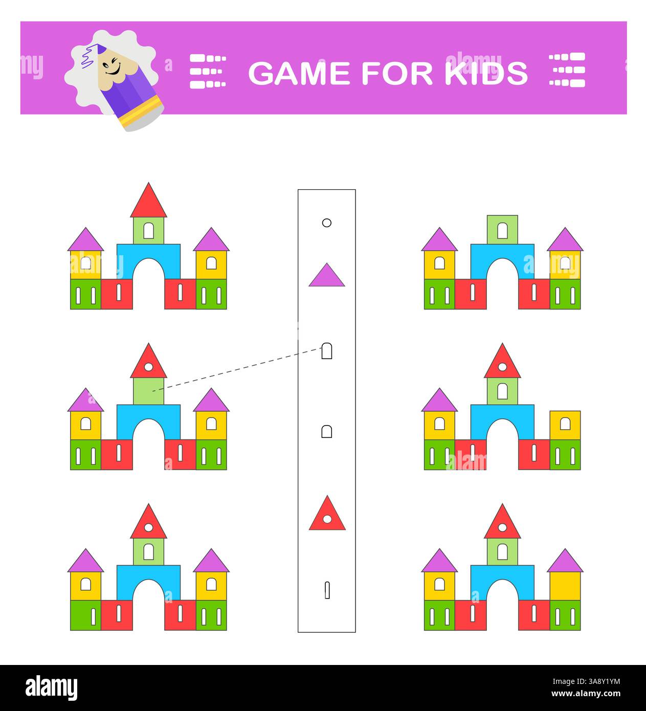 A game for children. Find the missing element. Attention tasks. IQ ...