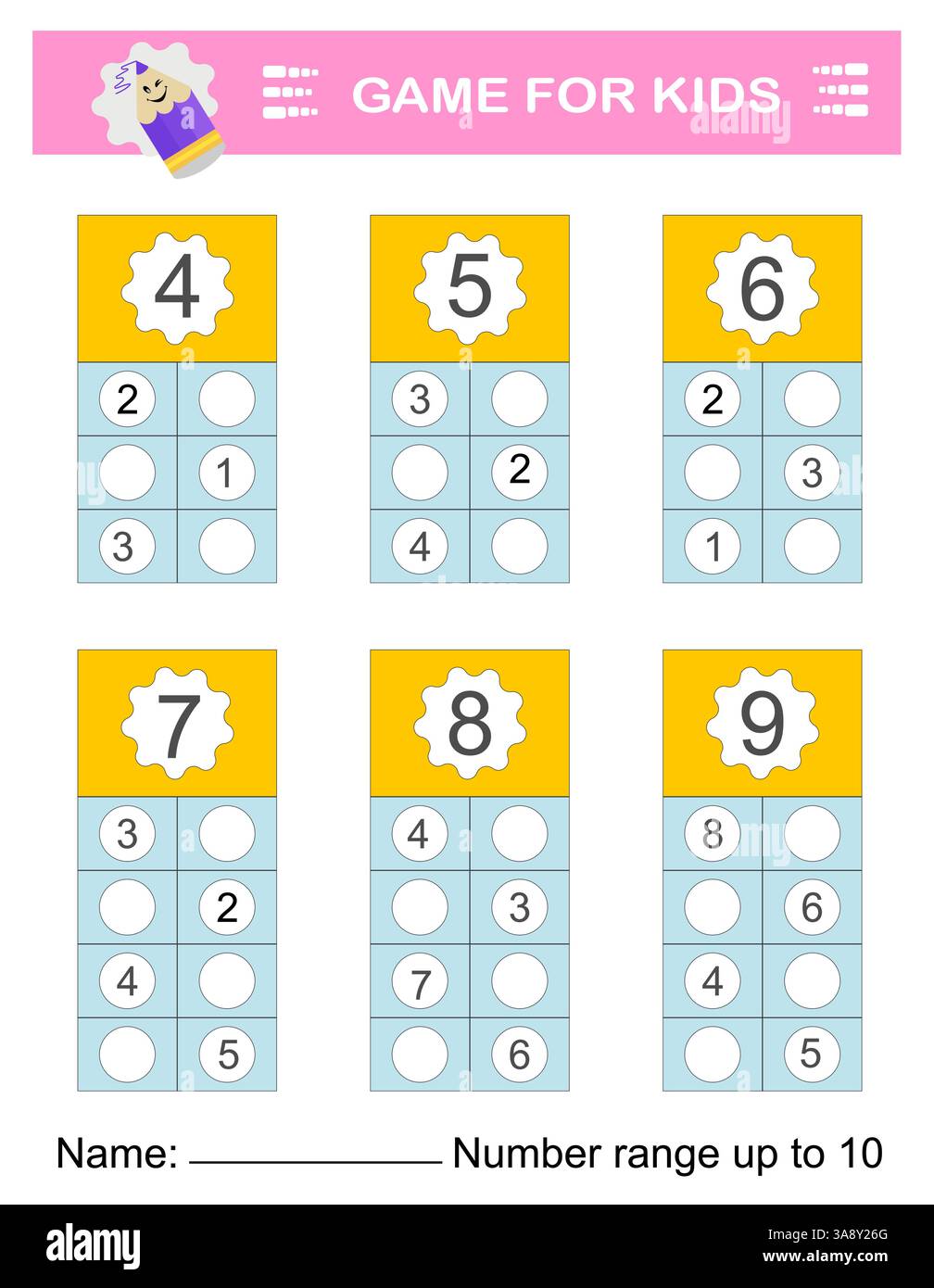 Math game for kids. Preschool worksheet activity. Printable worksheet ...