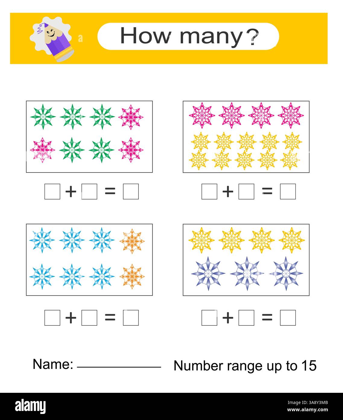 Math game for kids. Preschool worksheet activity. Printable worksheet ...