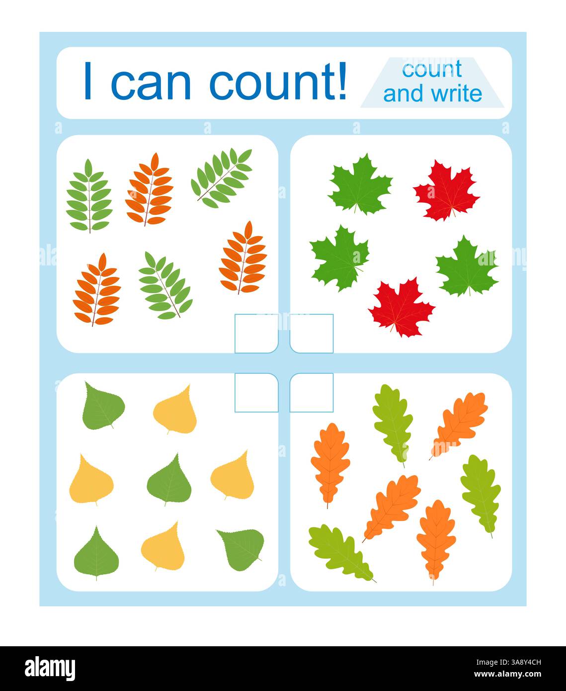 Math activity for kids. I can count. Developing numeracy skills. Vector ...