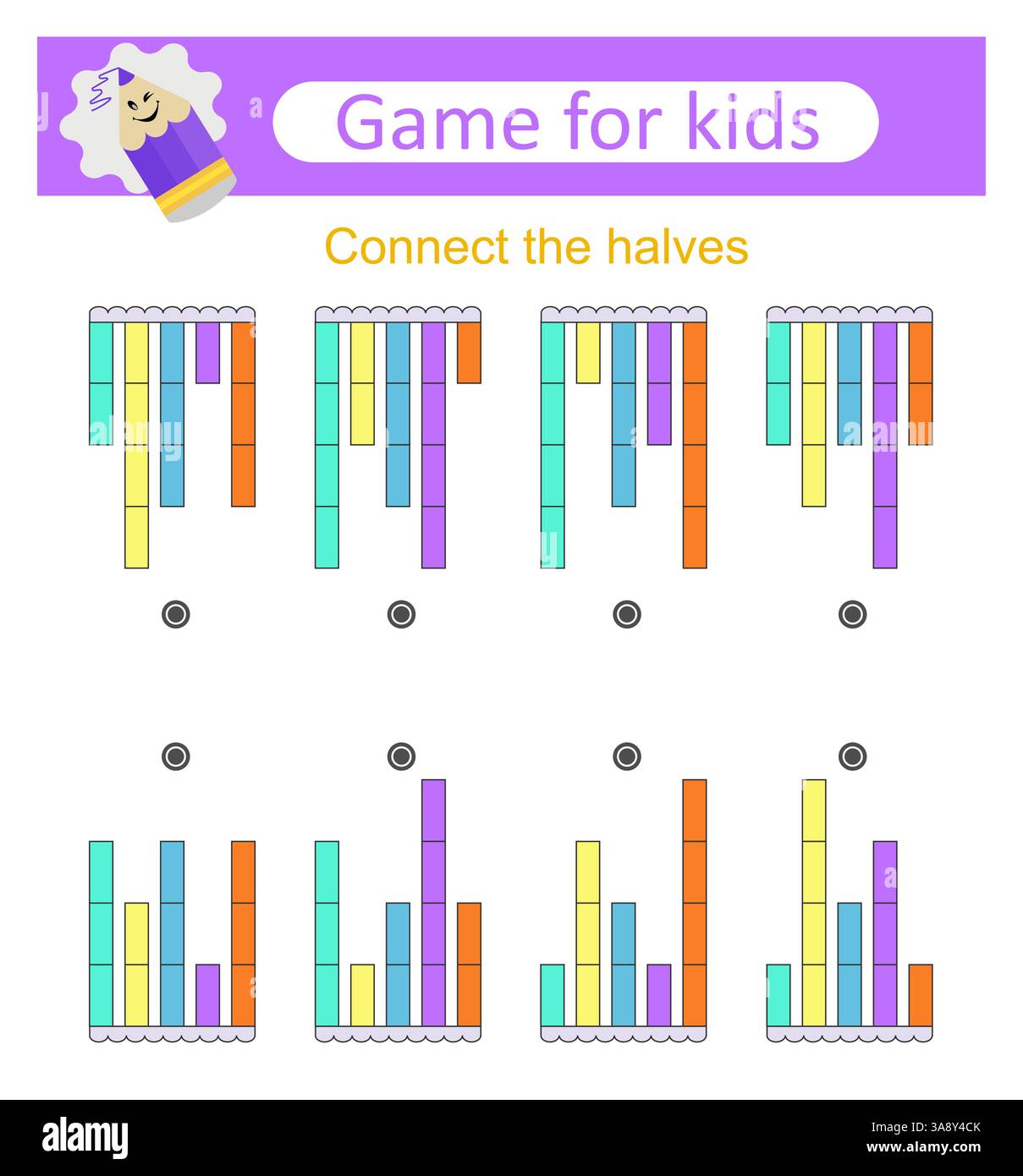 Logic game. Attention tasks for children. IQ training test. Vector ...
