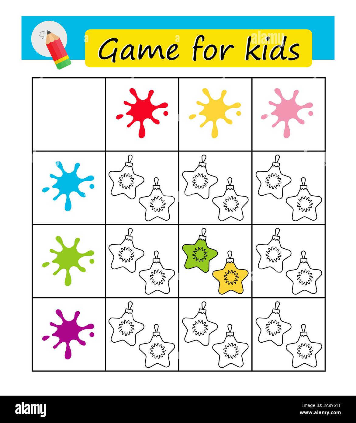 Coloring page. Educational game for kids. Illustration for children ...
