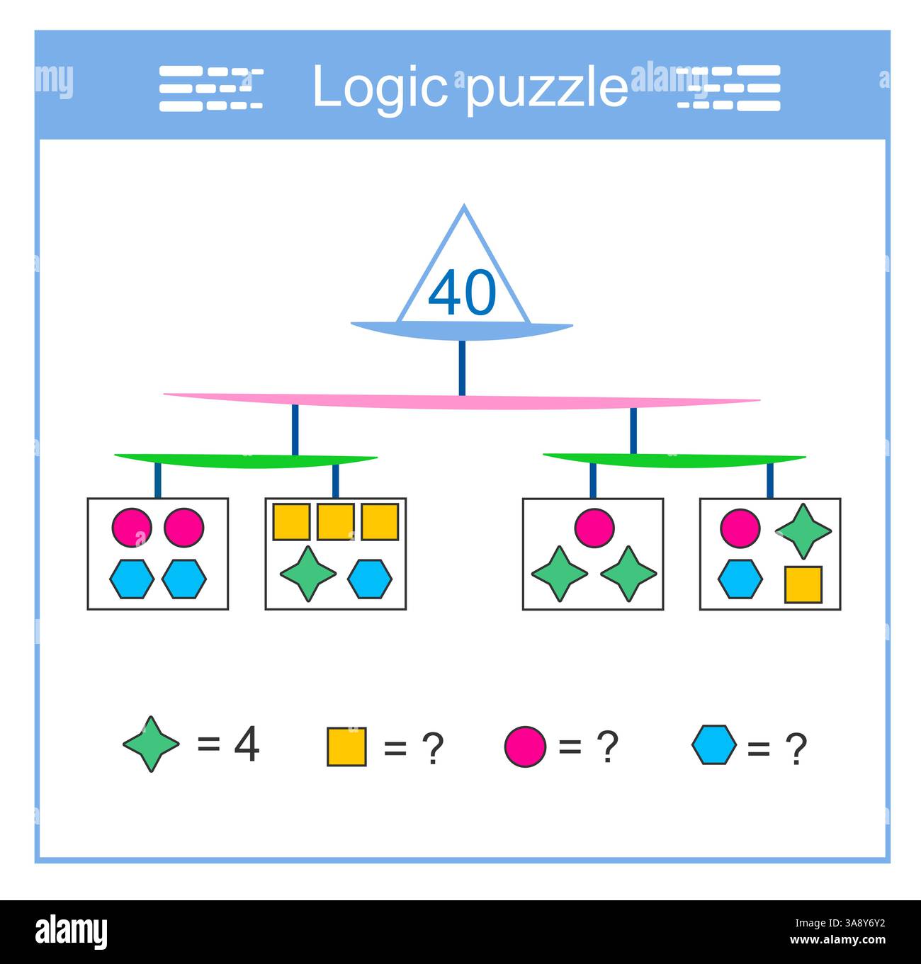 Logic puzzle for children. IQ training test. Printable worksheet ...