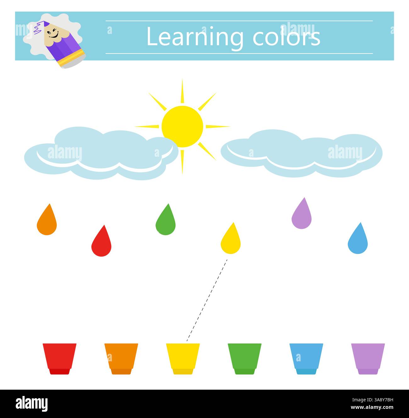 Educational material for kids. Learning colors. Preschool worksheet ...