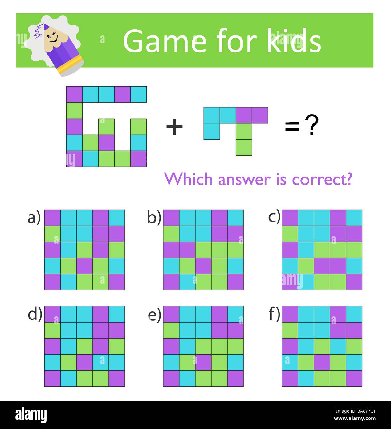 IQ training test. Attention tasks for children. Printable worksheet ...