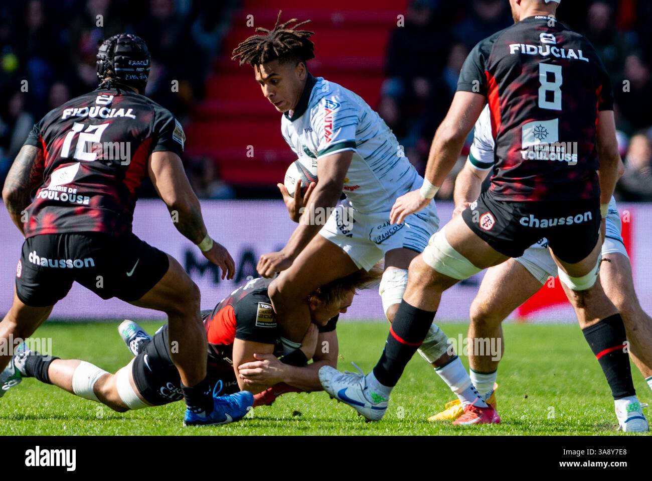 Toulouse, France. 29th Mar, 2025. Theo Attissogbe of Pau during the ...