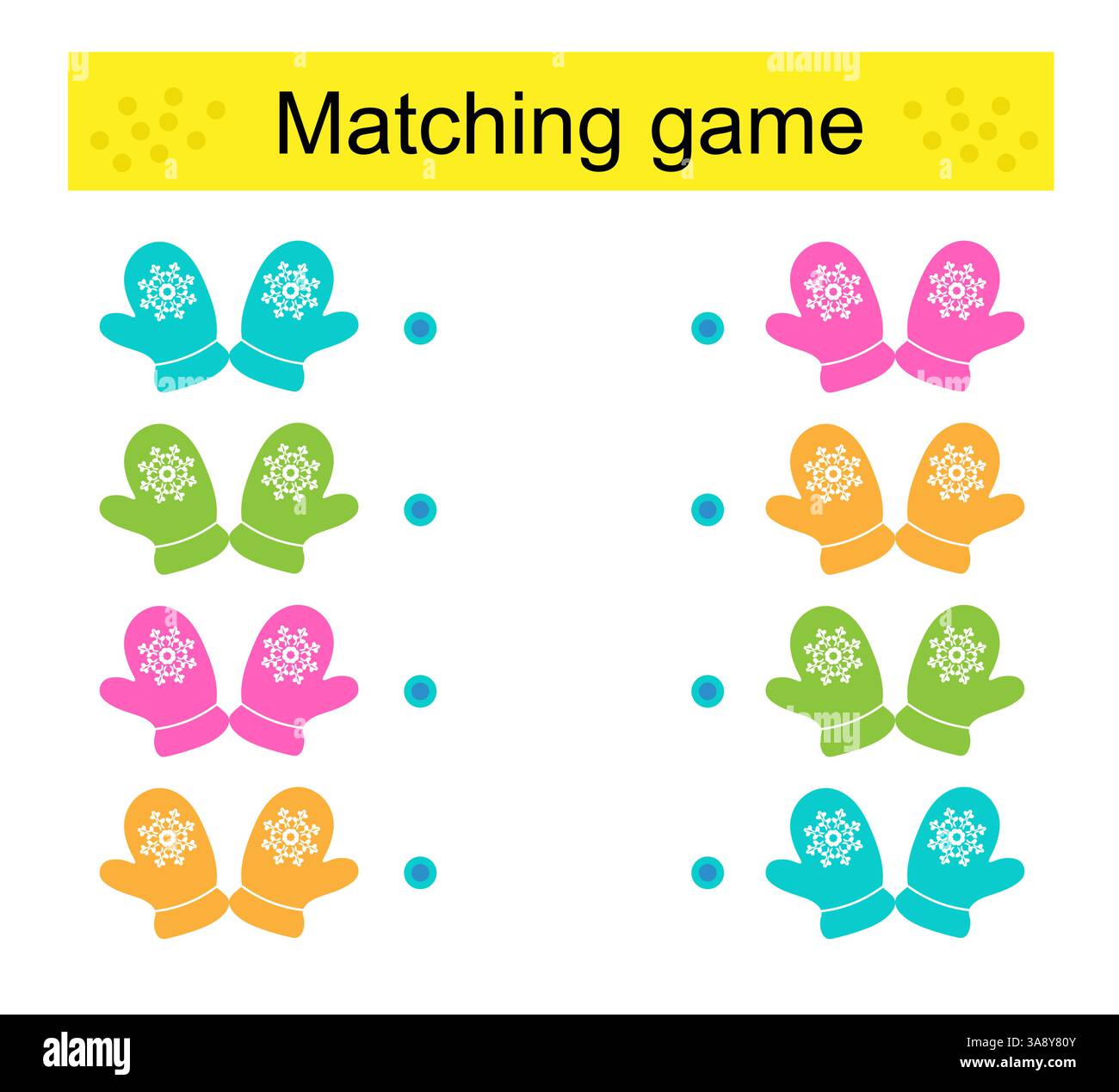 Matching game. Task for the development of attention and logic. Vector ...
