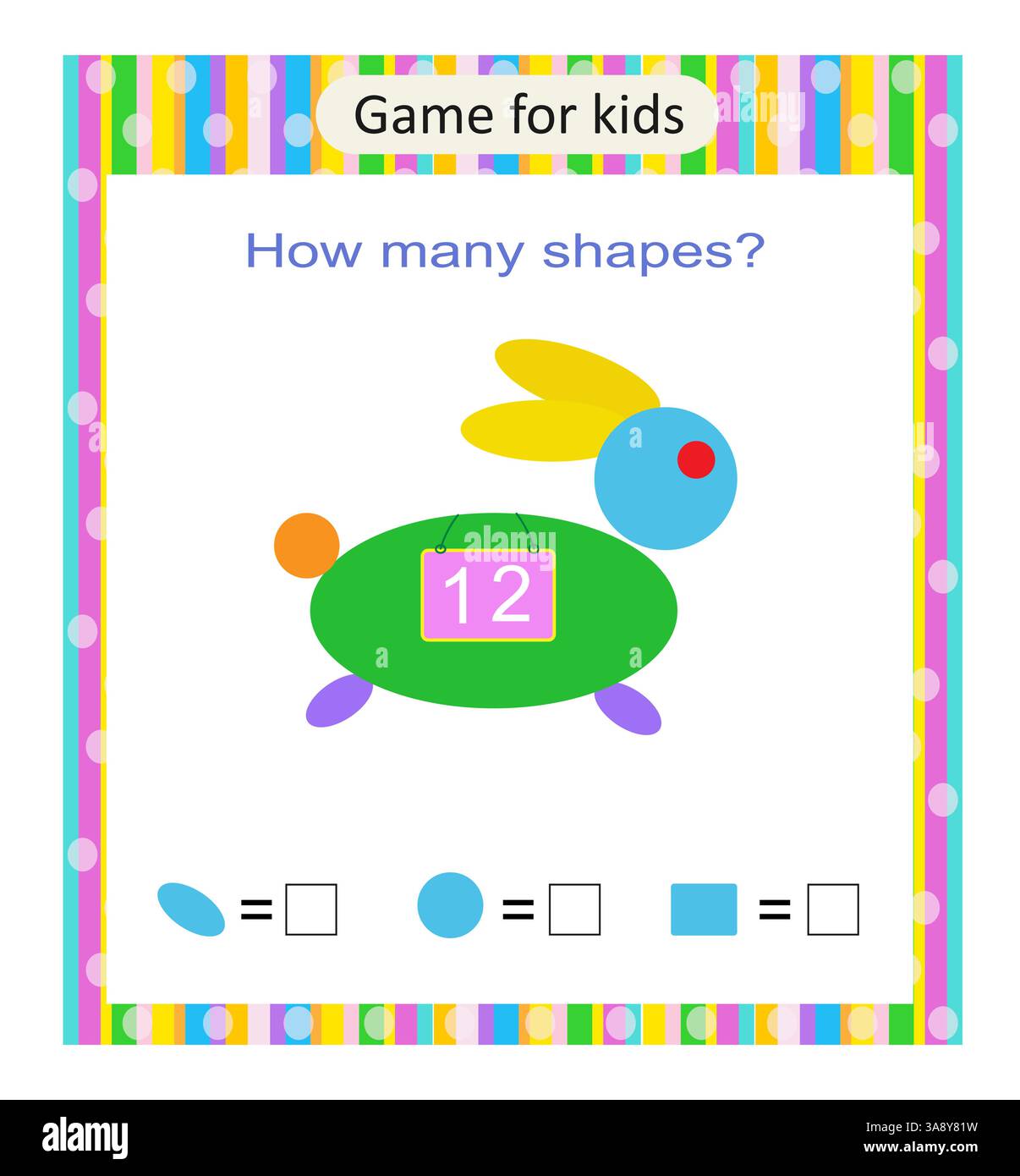 Math activity for kids. How many shapes are there? Developing numeracy ...