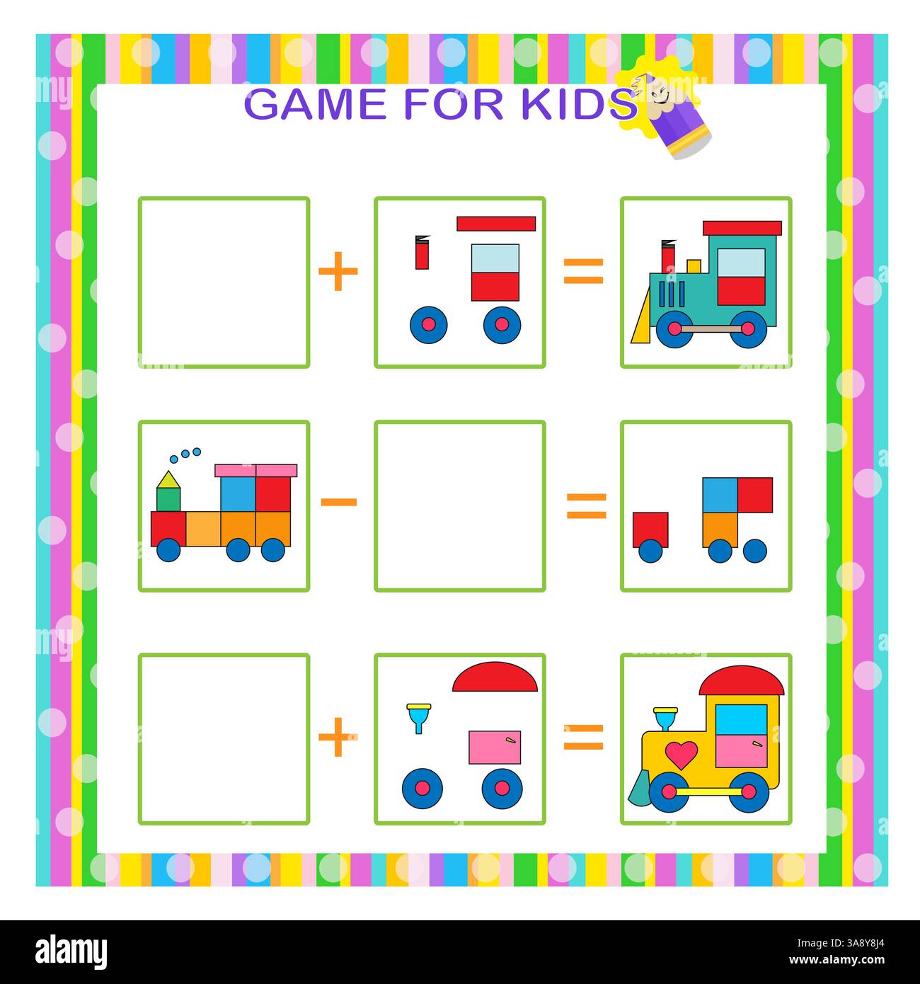 Study sheet children page Stock Vector Images - Alamy