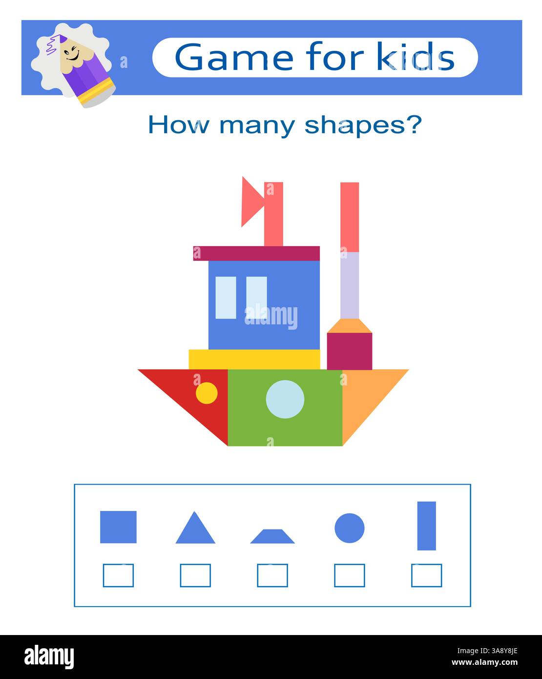 Math activity for kids. Developing numeracy skills. Count how many ...