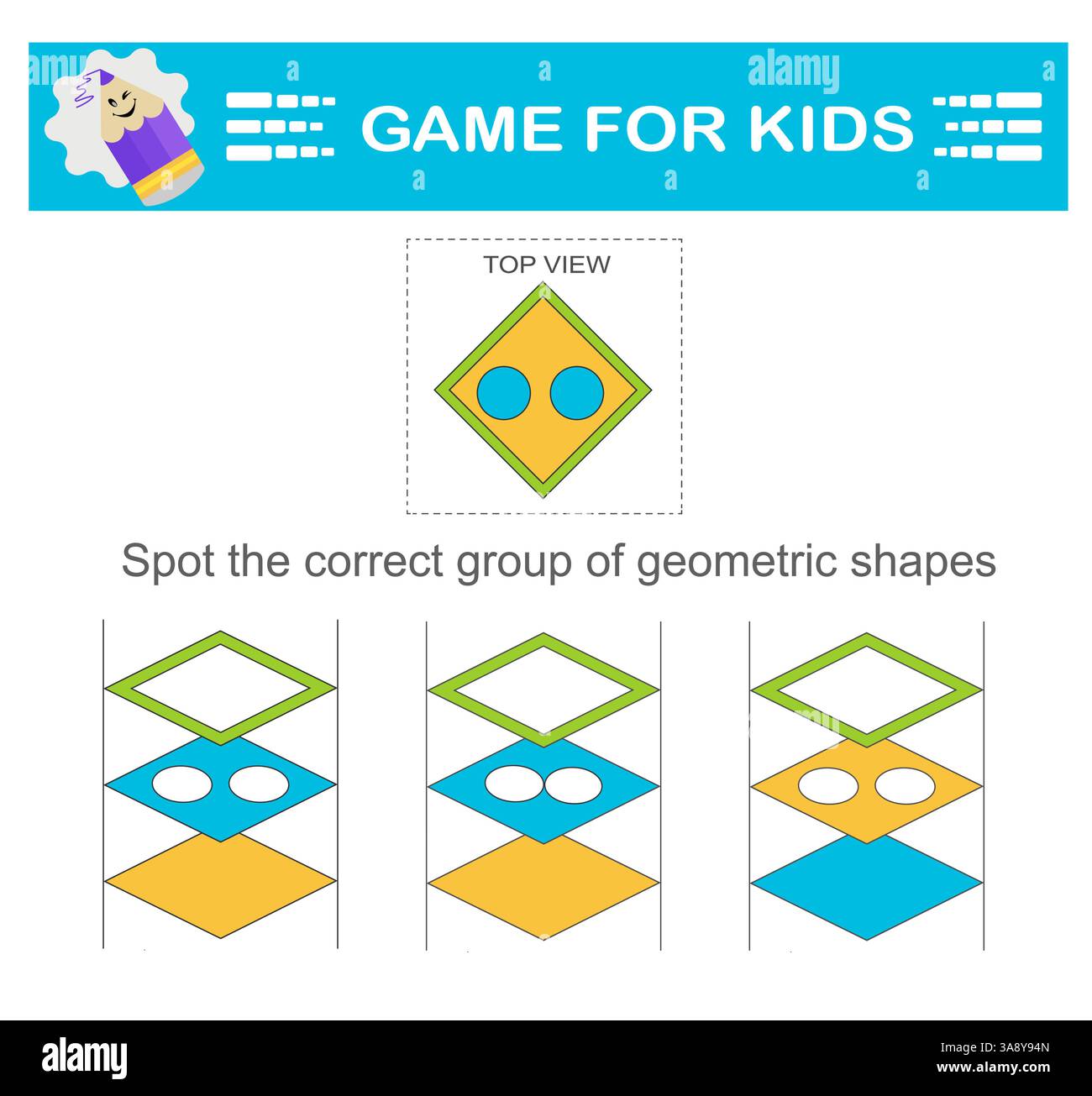 Find the correct group of geometric shapes. Attention tasks for ...