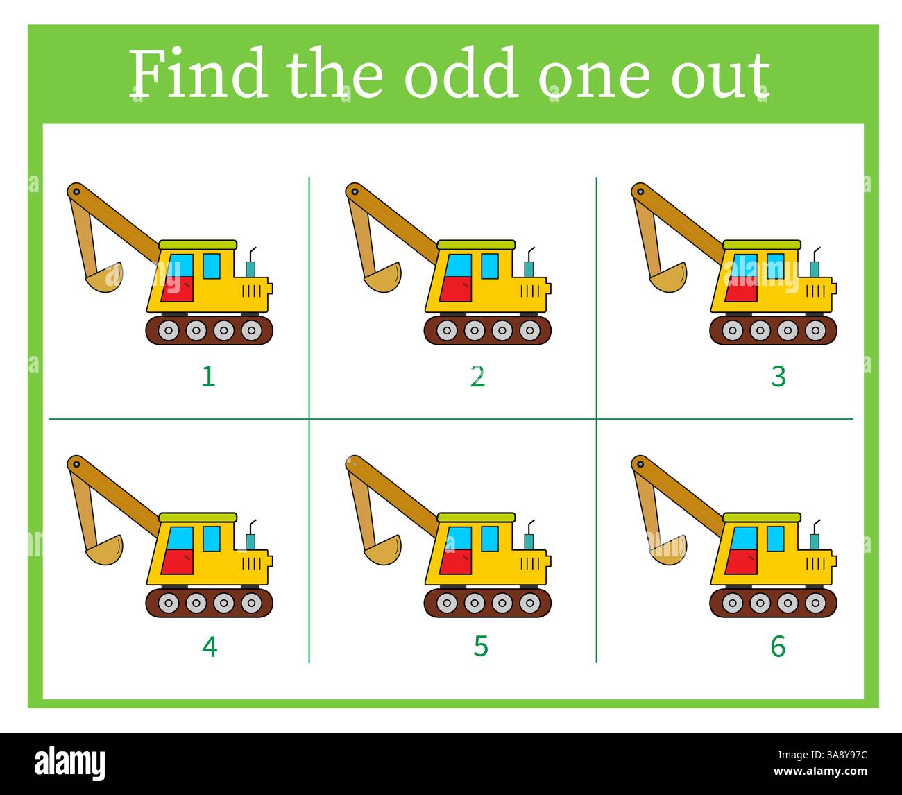 Task for development of attention and logic. Kids activity page. Vector ...
