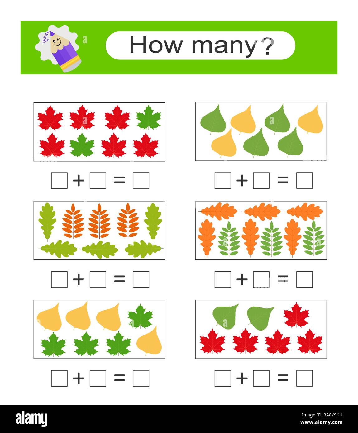Math activity for kids. Developing numeracy skills. Number range up to ...