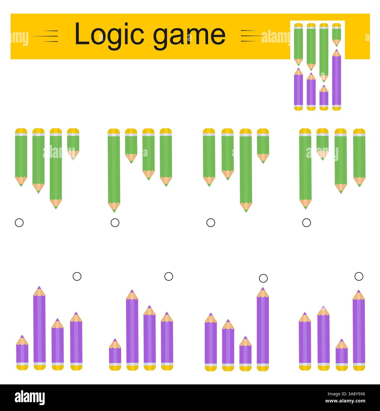 Task for development of attention and logic. IQ training test ...